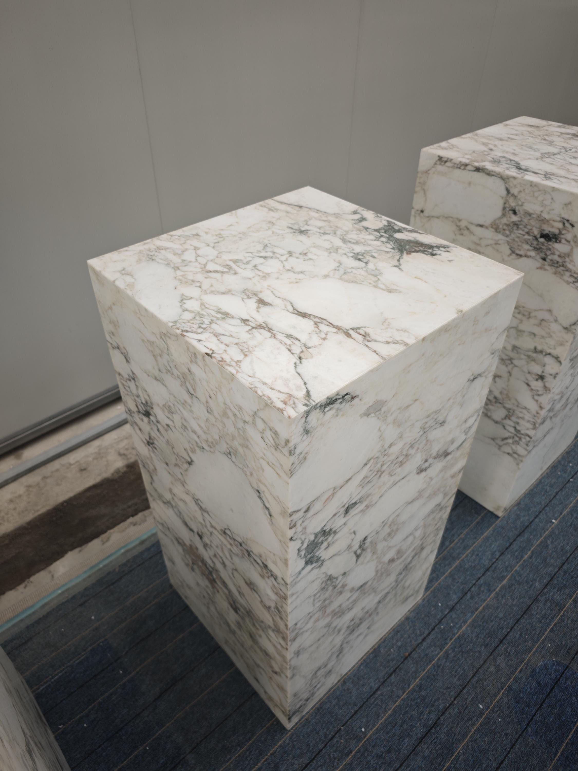 Calacatta Viola Marble Plinth: Italian Stone Display Pedestal - Etsy