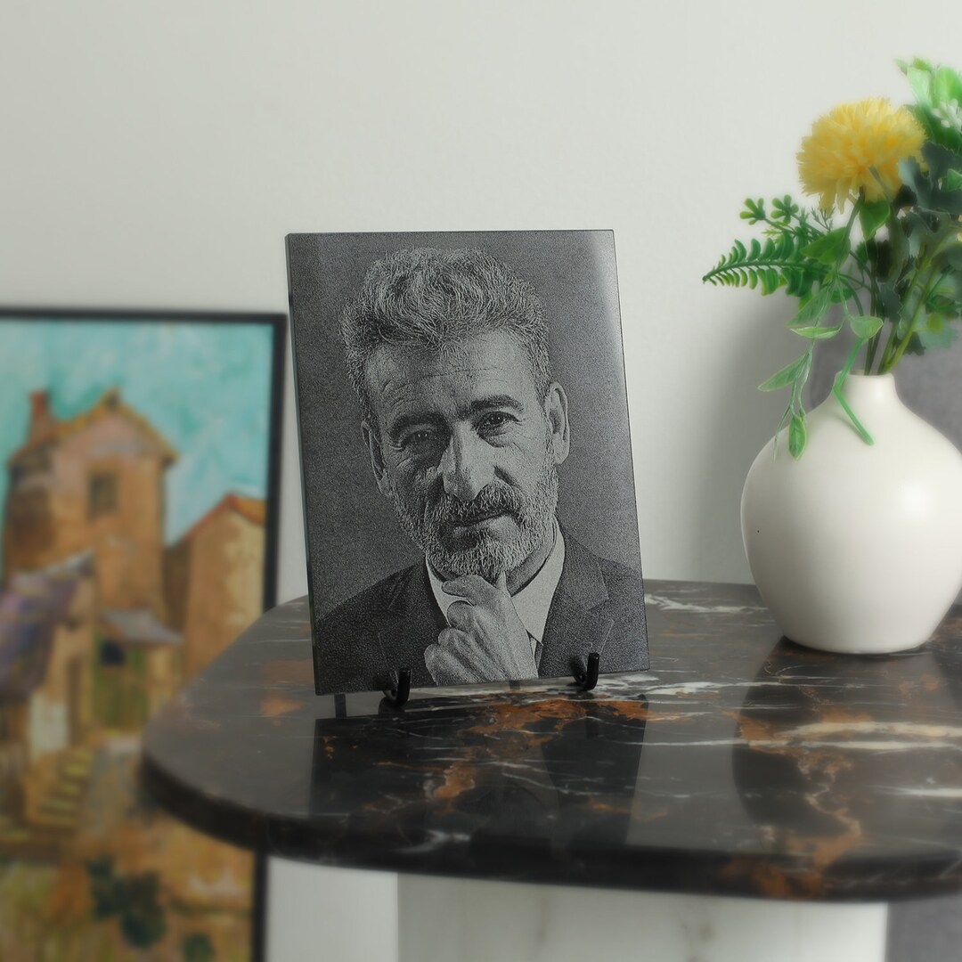 Stone Ornament, Wedding Gift, Personalized Photo Slate, Photo Gifts ...