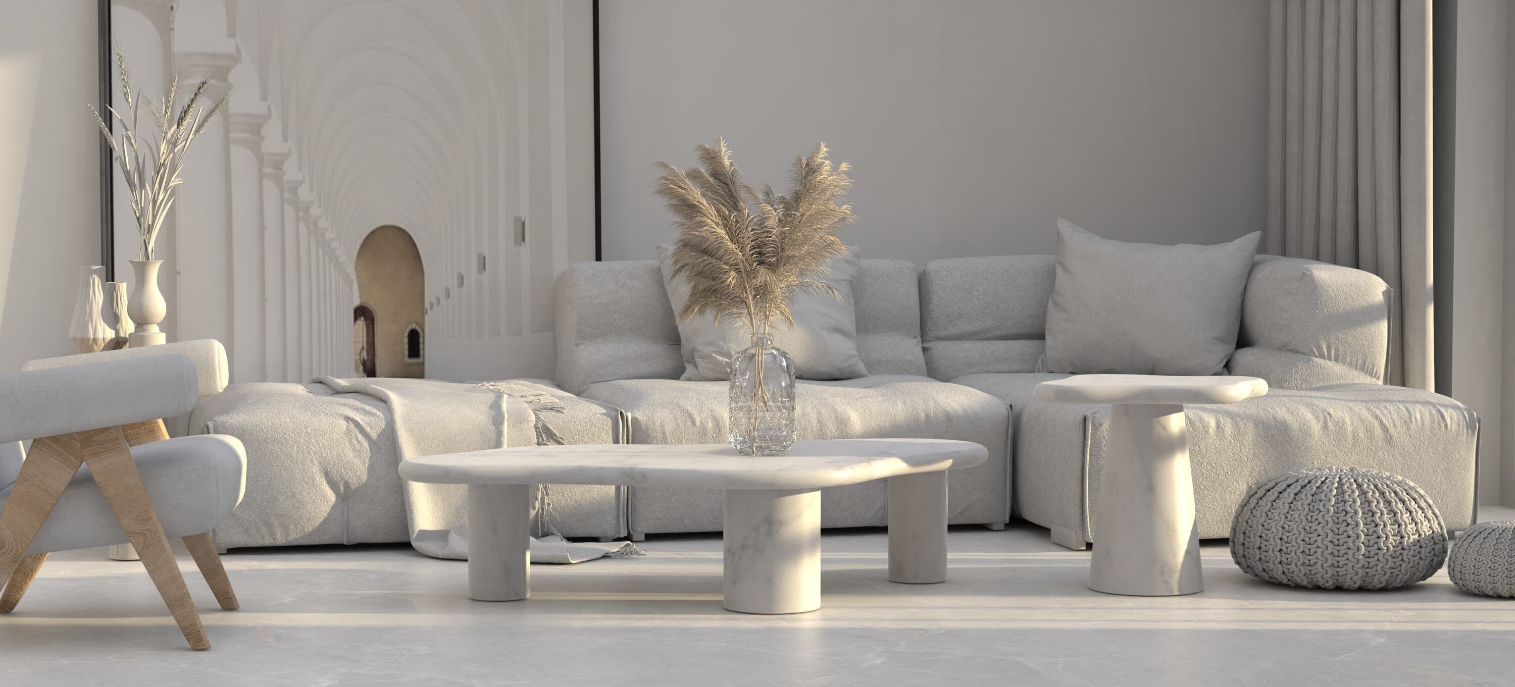 Thea Carrara Marble Coffee Table Set - Etsy