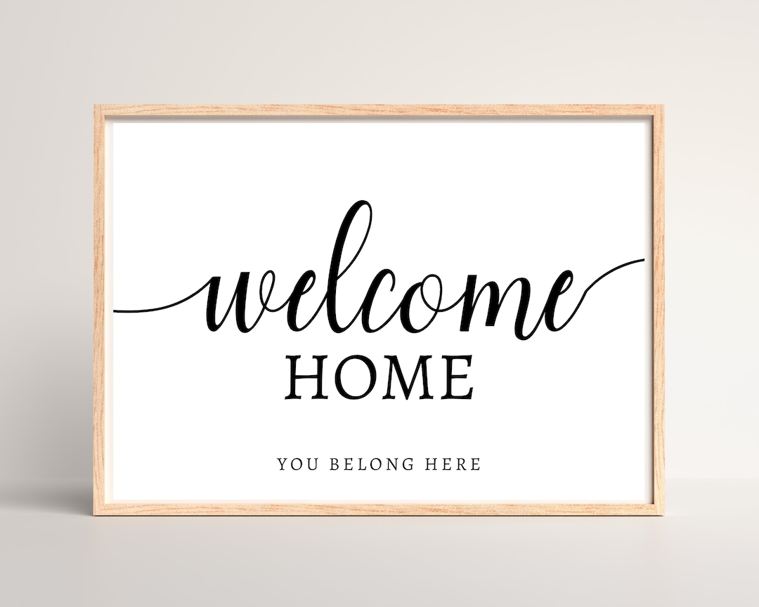Welcome Home, PRINTABLE Wall Art, Family Home Welcome Sign, Entranceway ...
