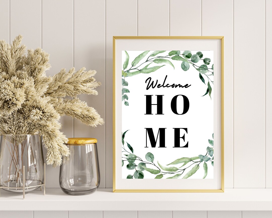 Welcome Home Print, Welcome Home Sign, Home Decor, Housewarming Gift ...