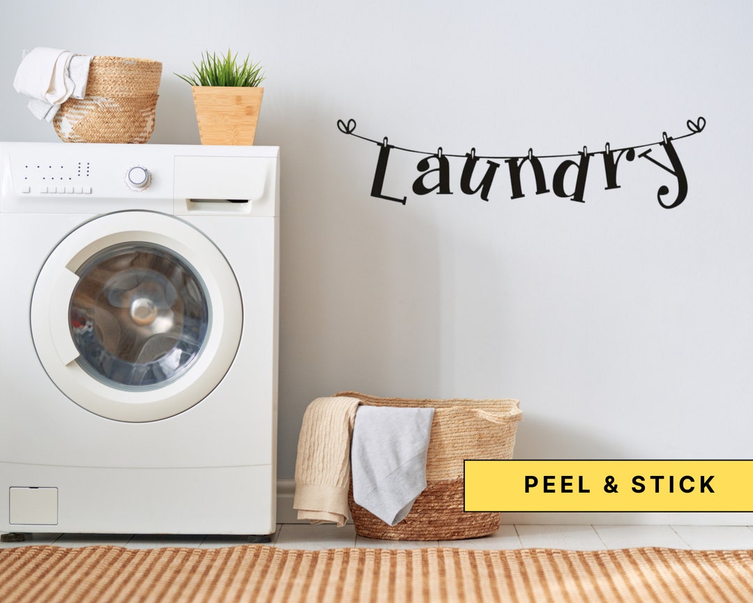 Laundry Wall Decor, Wall Sticker, Room Decal, Wall Decor, Laundry ...