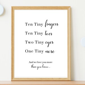 Boy or Girl Sign Printable, Ten Little Fingers, Ten Little Toes,baby ...