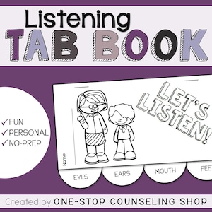 Listening Skills Tab Book for Students to Use as Part of Social ...