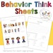 Behavior Think Sheets Student Behavior Processing Form for Emotional ...