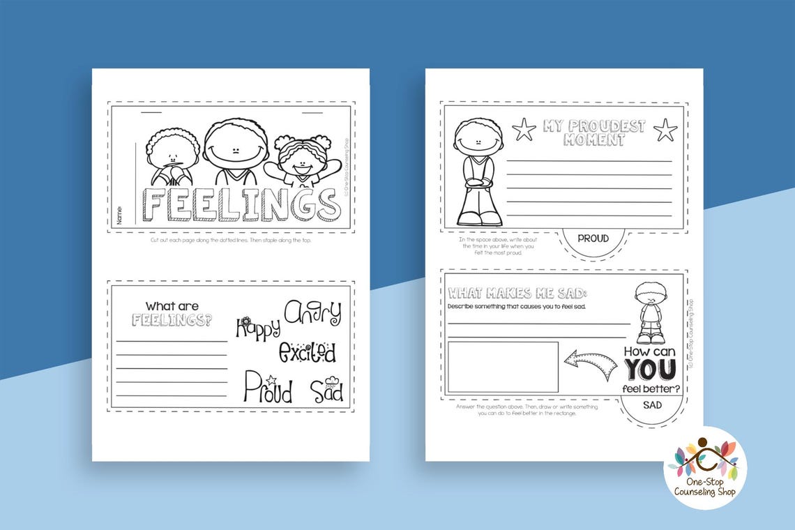 Feelings & Emotions Tab Book for Students With Autism, ADHD, or Other Emotional Difficulties to ...