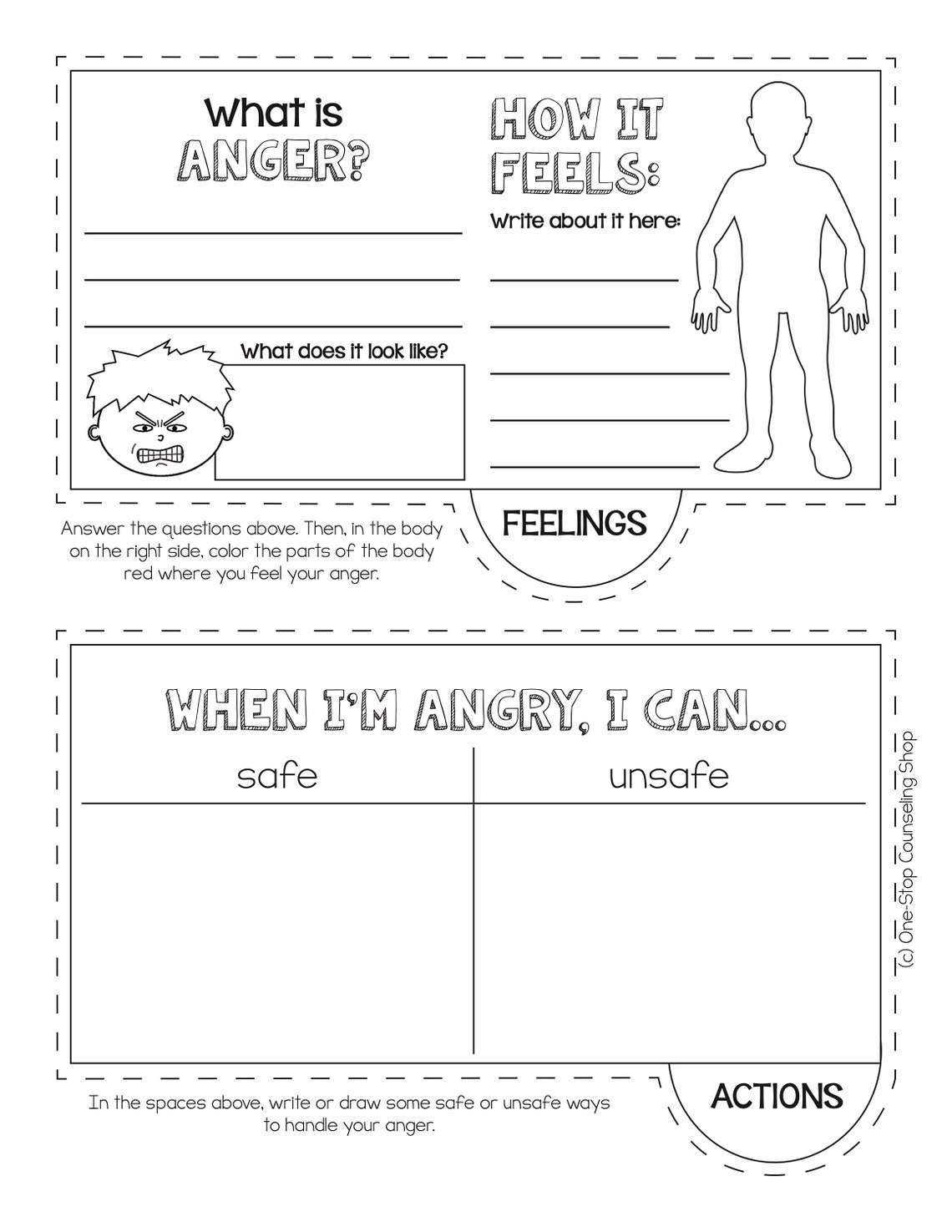 Anger Tab Book for Students With Autism, ADHD, or Emotional ...