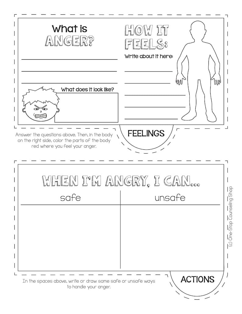 Anger Tab Book for Students With Autism, ADHD, or Emotional ...