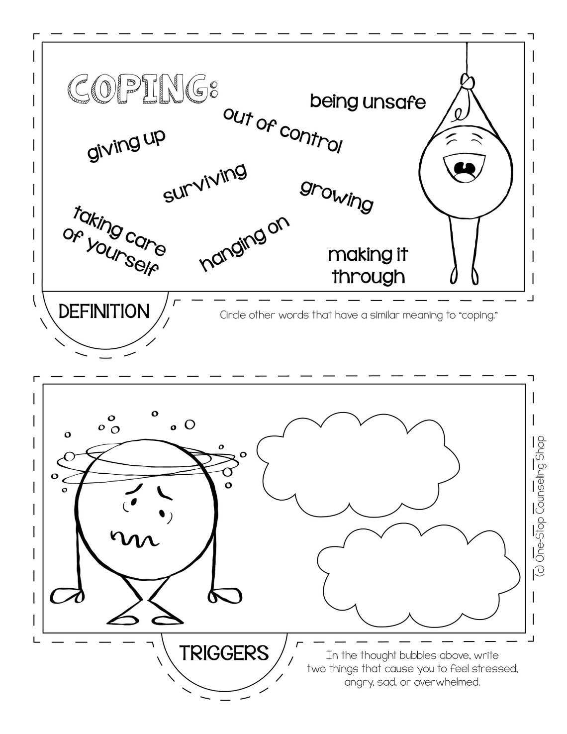 Coping Skills Tab Book for Students | Resources for Autism, ADHD ...
