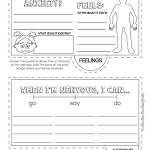 Anxiety Tab Book for Students | School Counseling, Social Work ...