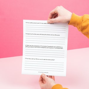 Behavior Think Sheets Student Behavior Processing Form for Emotional ...