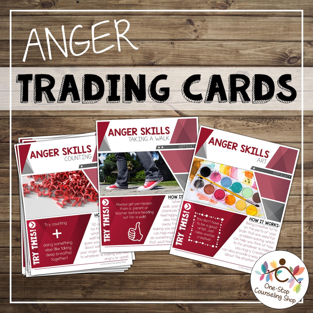Anger and Emotional Regulation Trading Cards for Kids – SEL, Classroom ...
