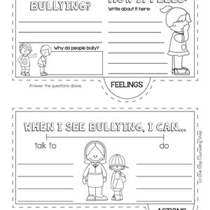 Bullying Tab Book for Students to Use as Part of Behavioral ...