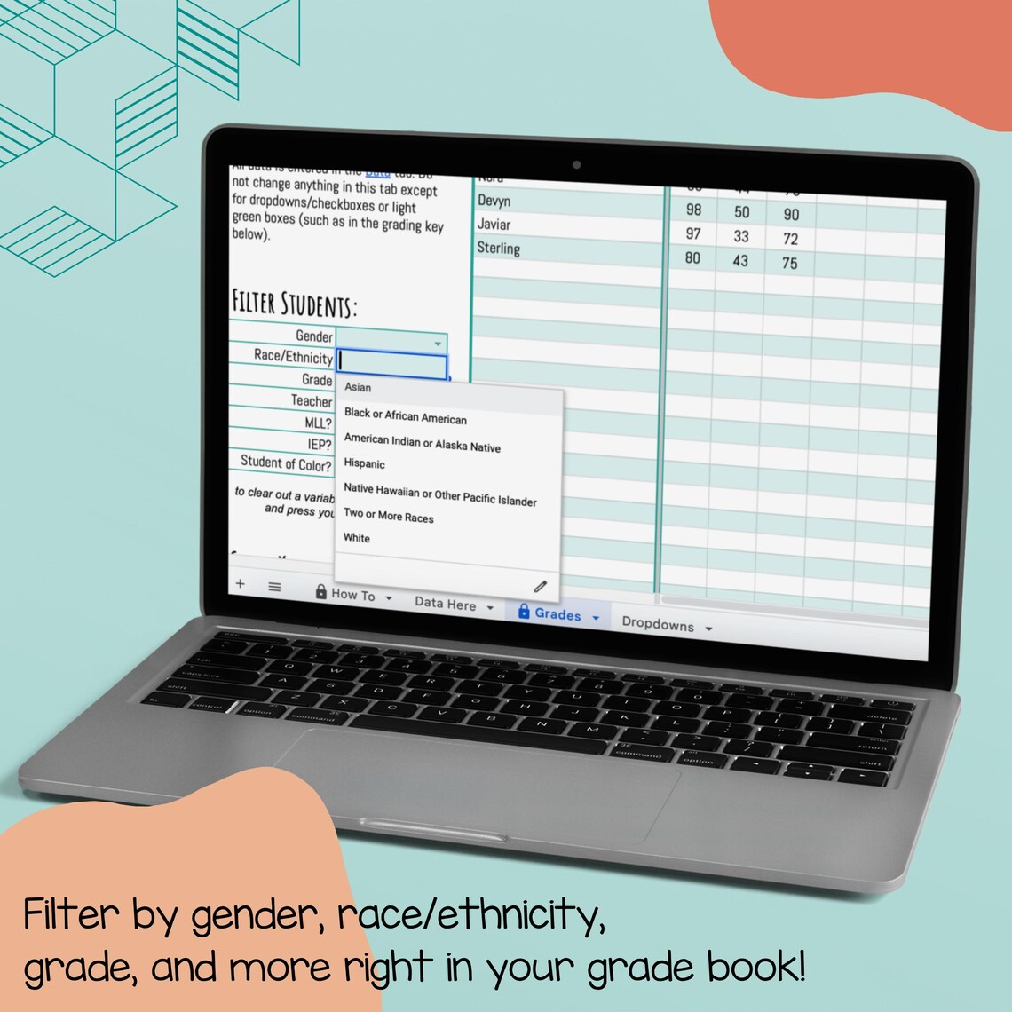 Editable Digital Grade Book for Teachers | Google Sheets Grading ...