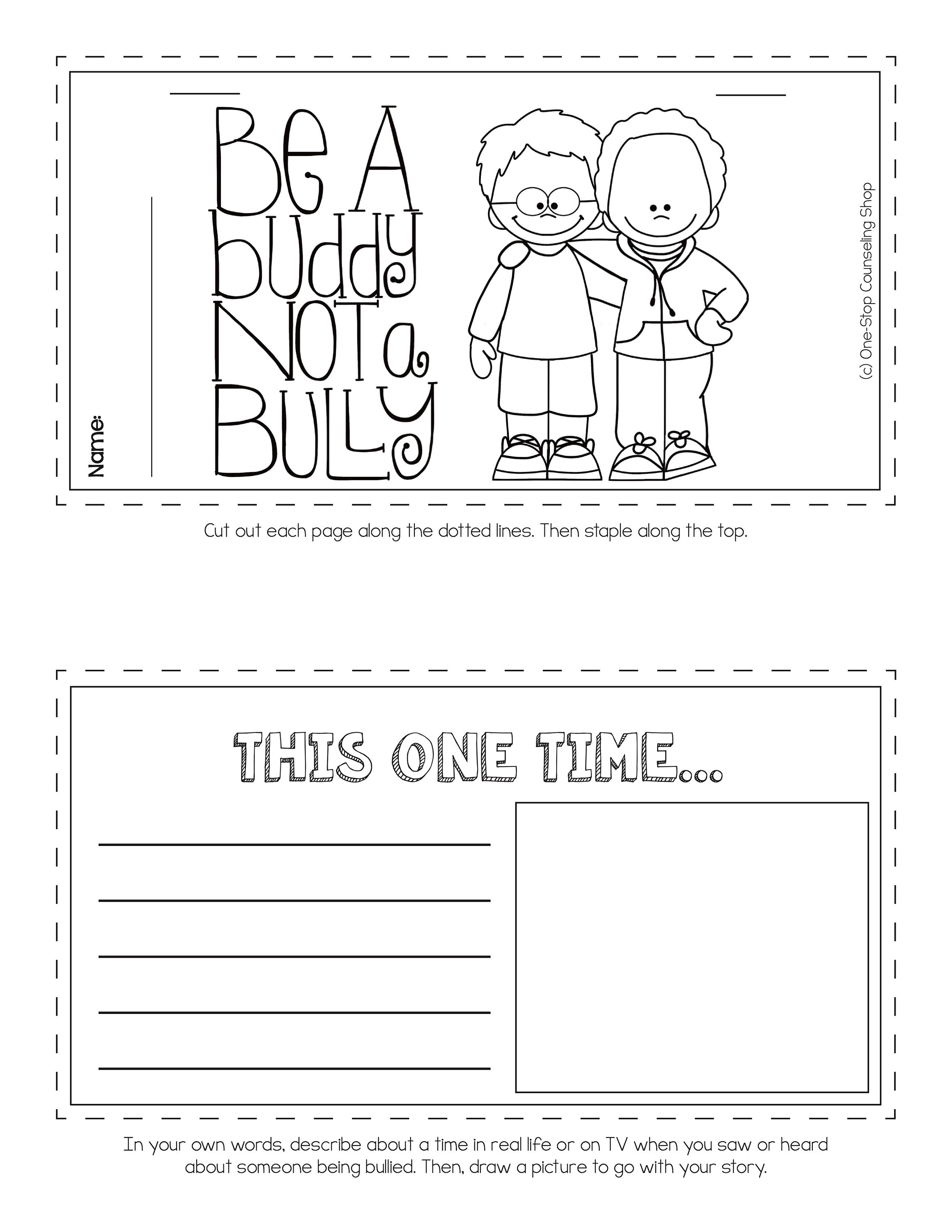 Bullying Tab Book for Students to Use as Part of Behavioral ...