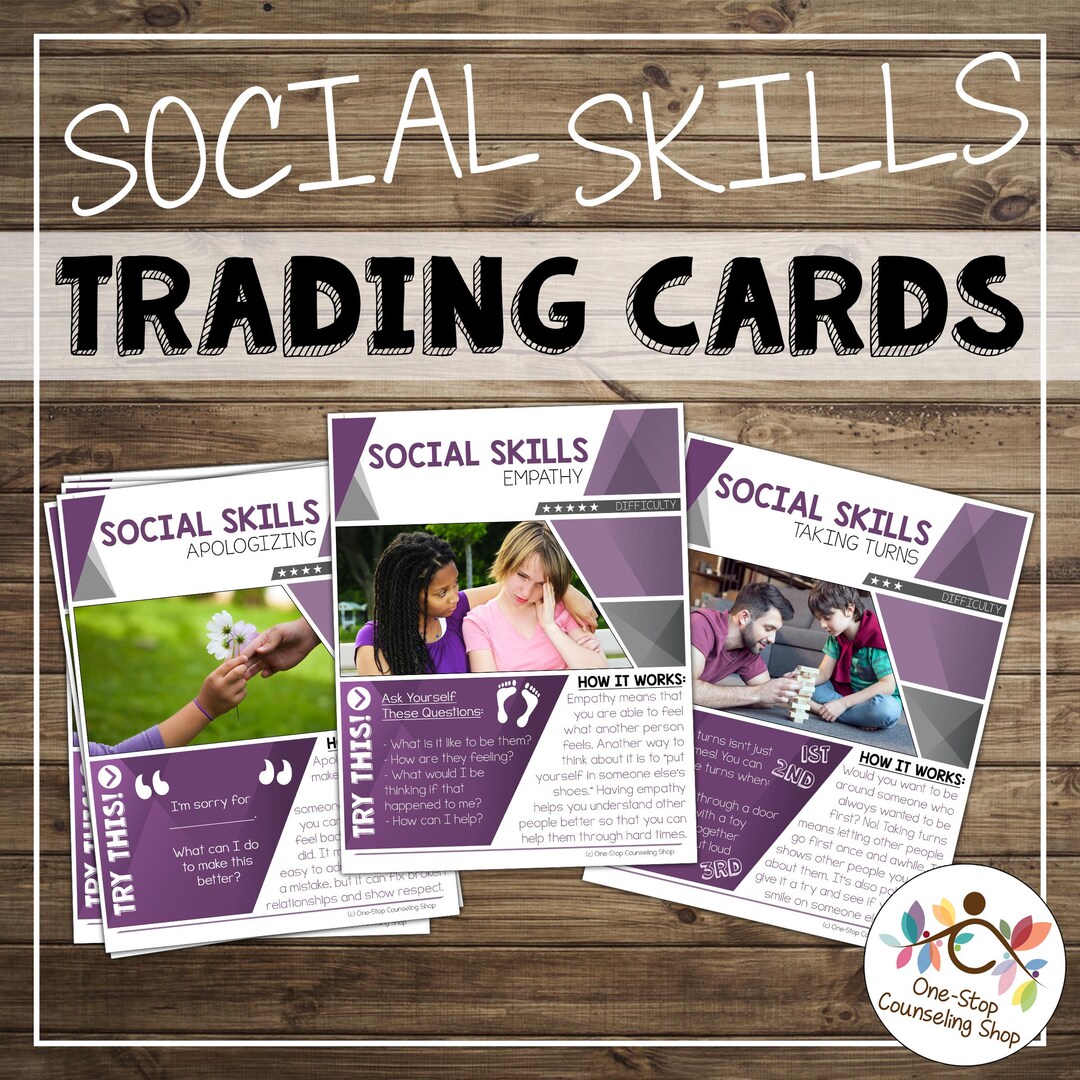 Social Skills Trading Cards for Kids – SEL, Classroom Behavior Tools ...