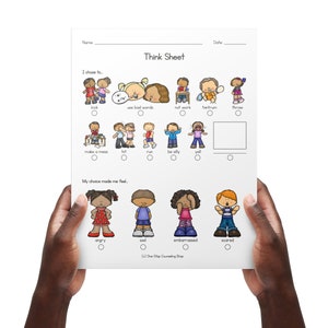 Behavior Think Sheets Student Behavior Processing Form for Emotional ...