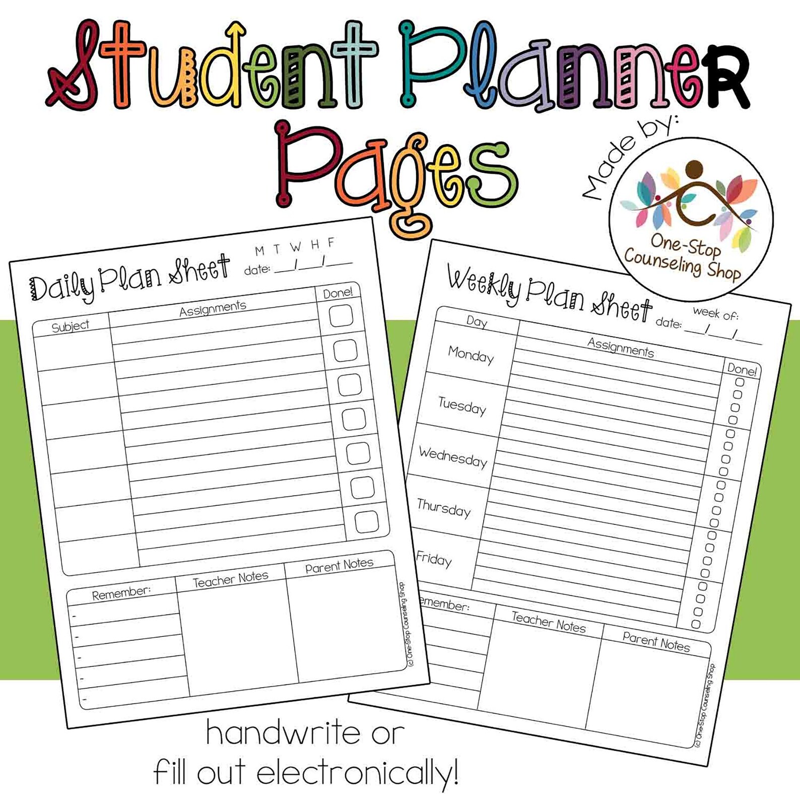 Student Homework Planner and Assignment Tracker Pages for - Etsy