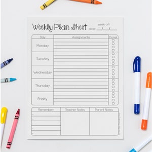 Student Homework Planner and Assignment Tracker Pages | ADHD Planner ...