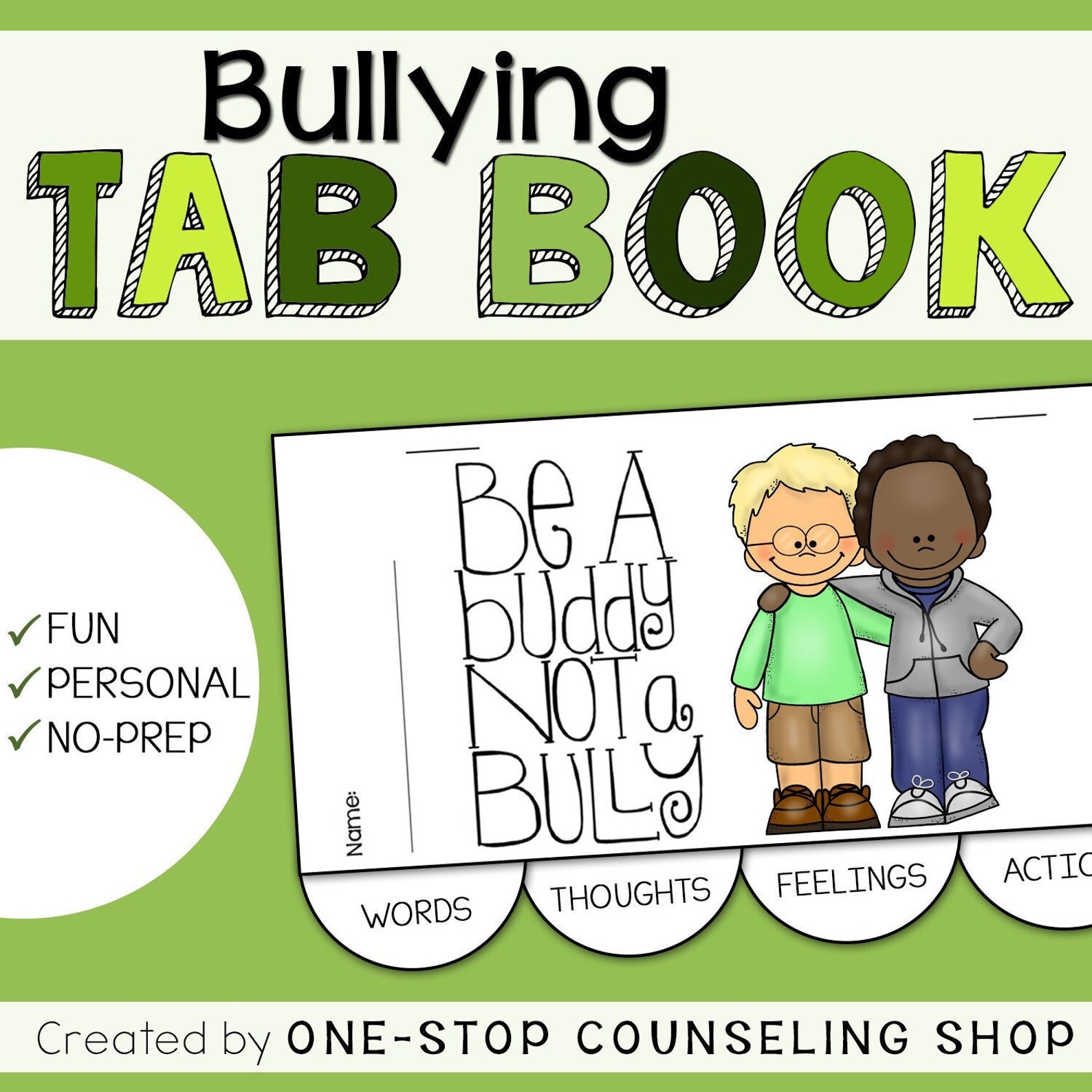 Bullying Tab Book for Students to Use as Part of Behavioral ...