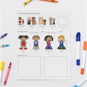 Behavior Think Sheets Student Behavior Processing Form for Emotional ...