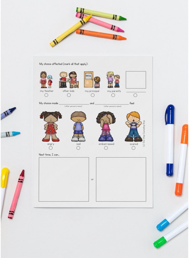 Behavior Think Sheets Student Behavior Processing Form for Emotional ...