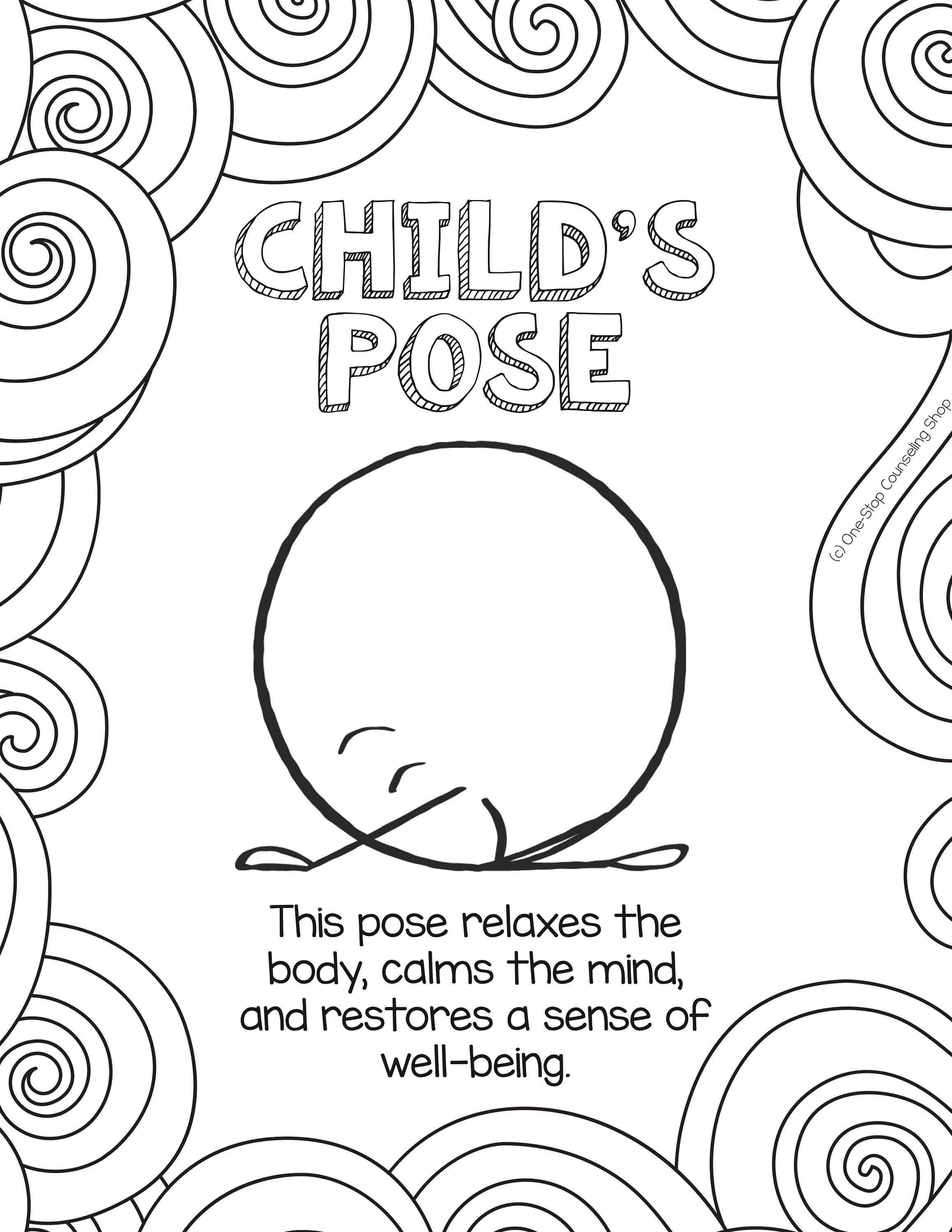 Yoga for Kids Mindful Coloring Pages | School Counseling Resource for ...