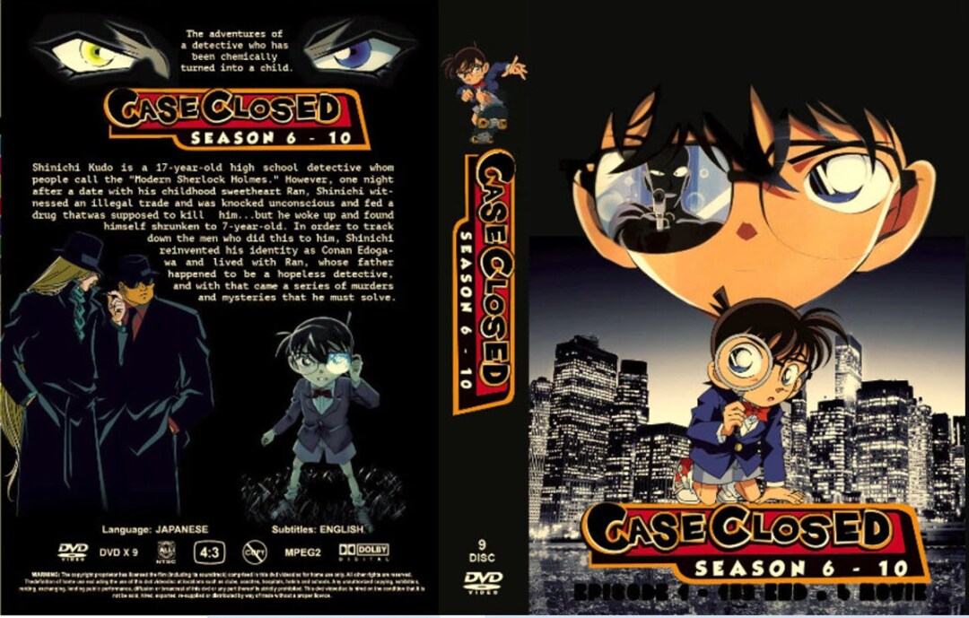 New Set Dvd Anime Detective Conan Case Closed Season 6 7 8 9 10 English ...