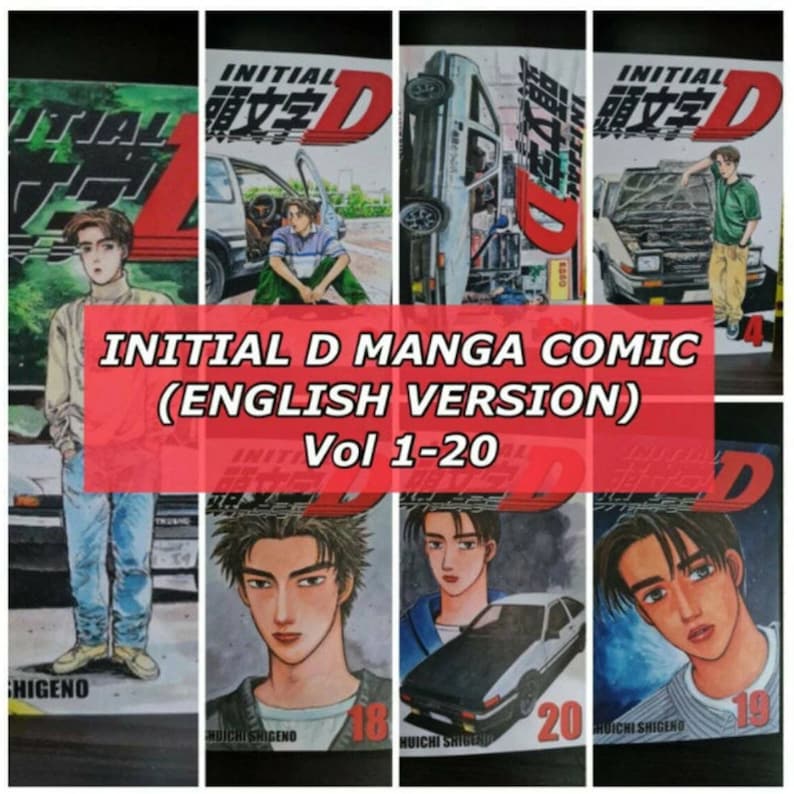 New Set Anime Comic Initial-d by Shuichi Shigeno Volume . 1 20 Manga ...