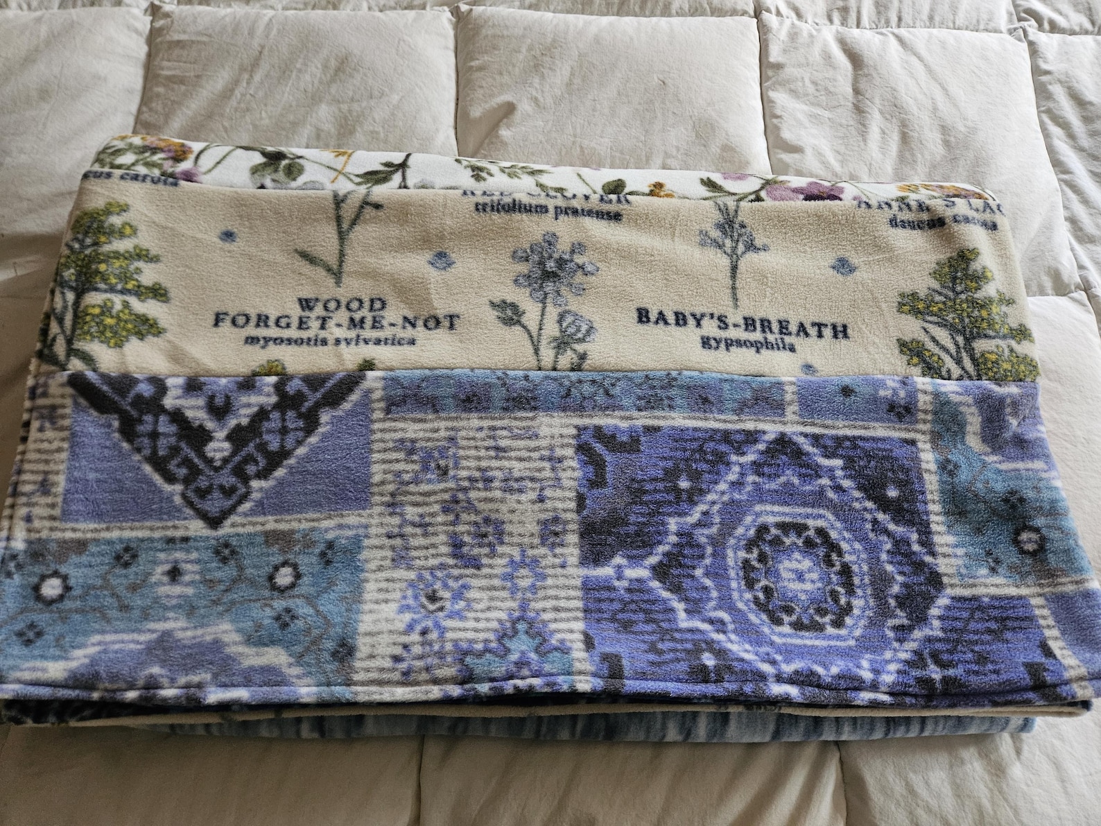 Upcycled Repurposed Double Layer Fleece Blanket Scrappy Blanket - Etsy