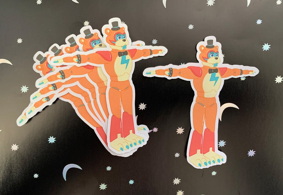FNAF Glamrock Freddy T-pose Stickers - Etsy Australia