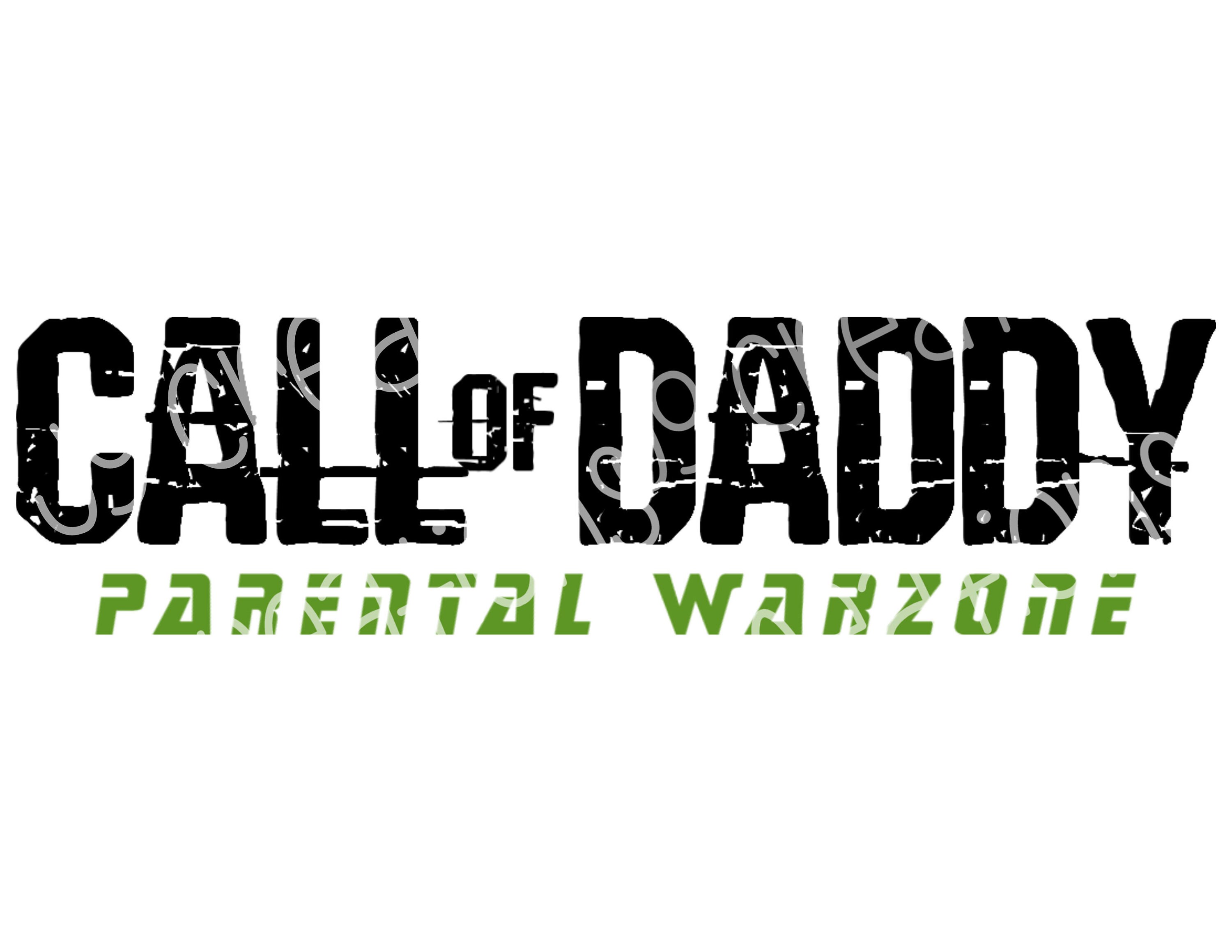 Call of Daddy PNG Black Font & White Font - Etsy