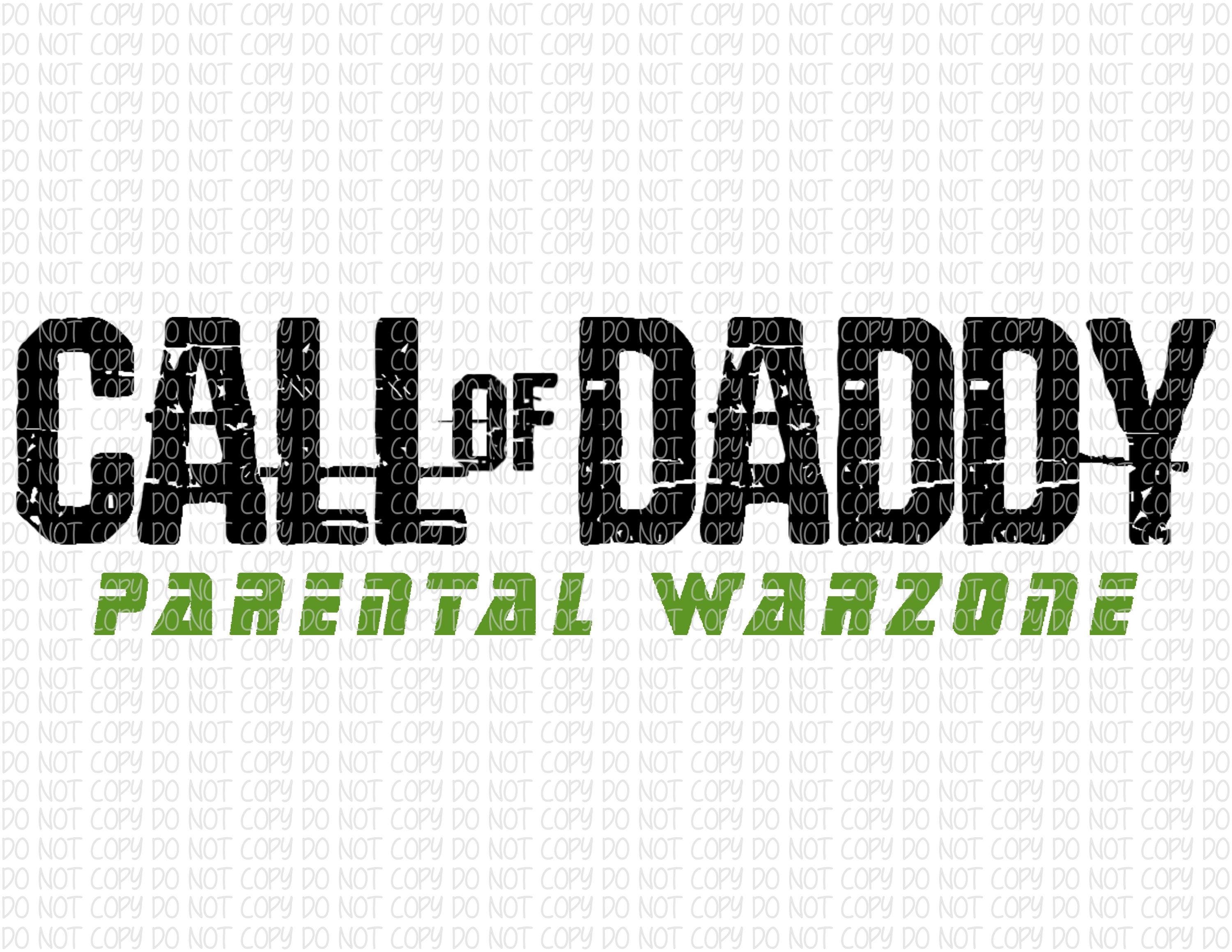 Call of Daddy PNG Black Font & White Font - Etsy