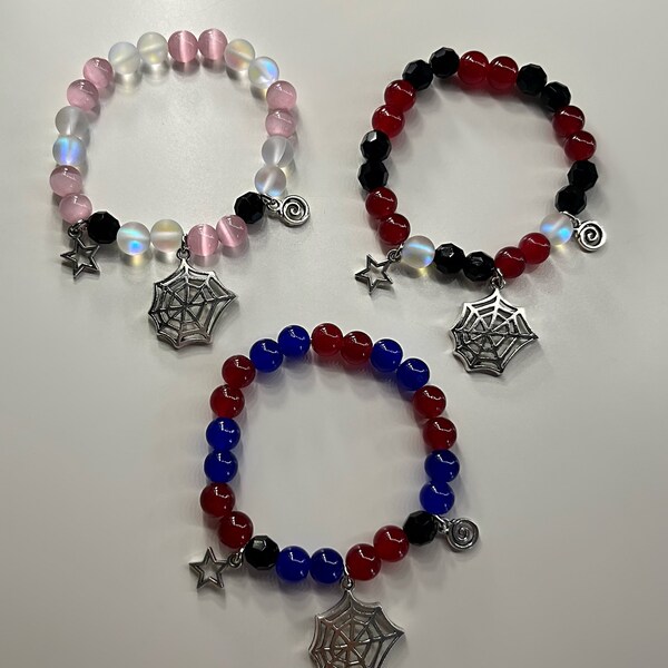 Spiderman Miles Morales & Gwen Stacy Matching Beaded Bracelets - Etsy