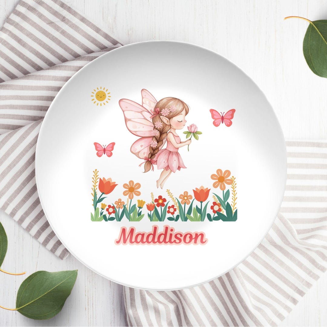 Custom Kids Plate, Toddler Dinnerware, Fairy Theme Plate - Etsy