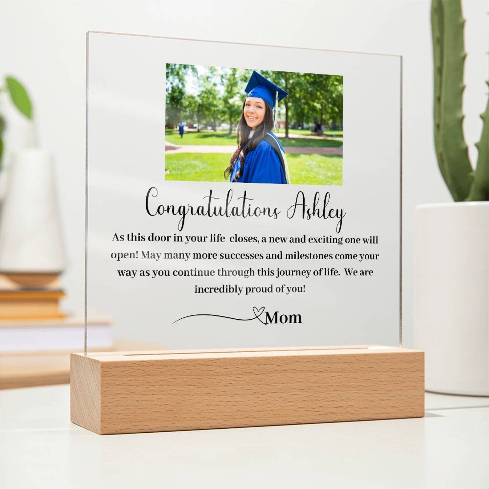 Custom Graduation Plaque, Acrylic Plaque for Graduate, Graduation Gifts ...