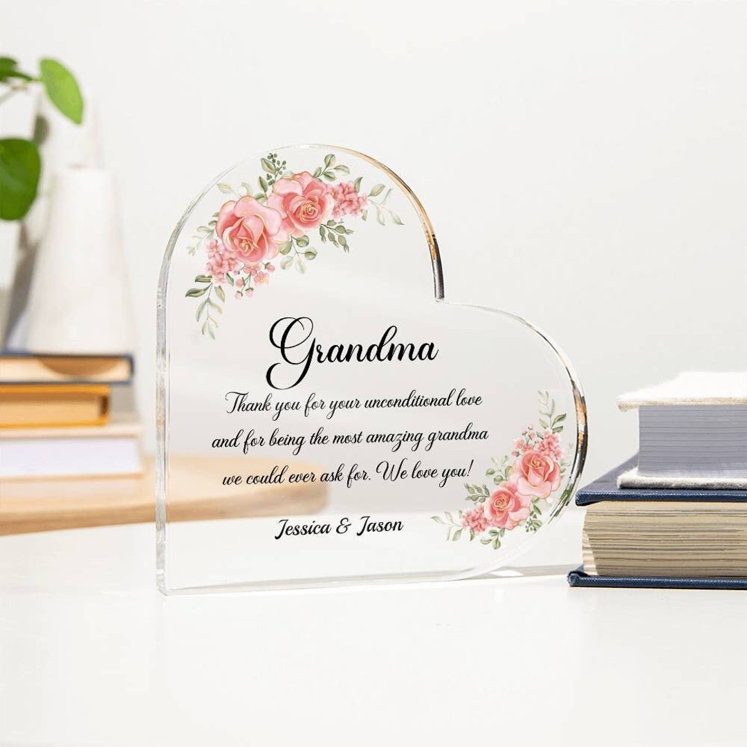 Custom Mother's Day Plaque, Acrylic Plaque for Grandma, Gift for ...