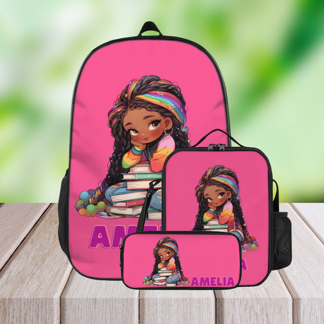 Personalized Backpack for Girls, Backpack and Lunch Bag Set , Kids ...