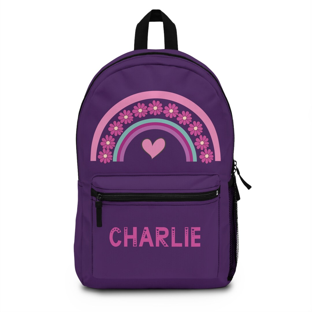 Custom Backpack for Kids, Personalized Backpack for Girls, Rainbow ...