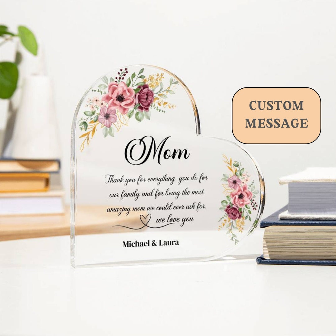 Custom Mother's Day Plaque, Acrylic Plaque for Mom, Gift for Mom ...