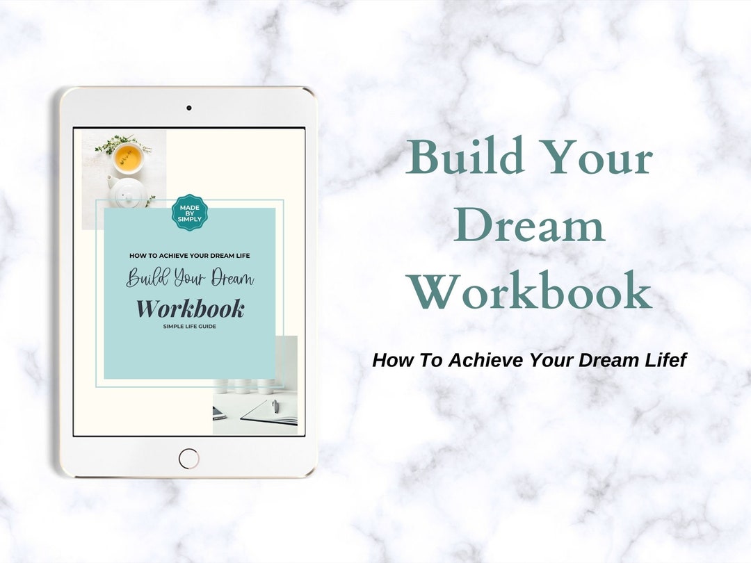 Build Your Dream Workbook Vision Board Guide Life Goals Workbook Dream ...