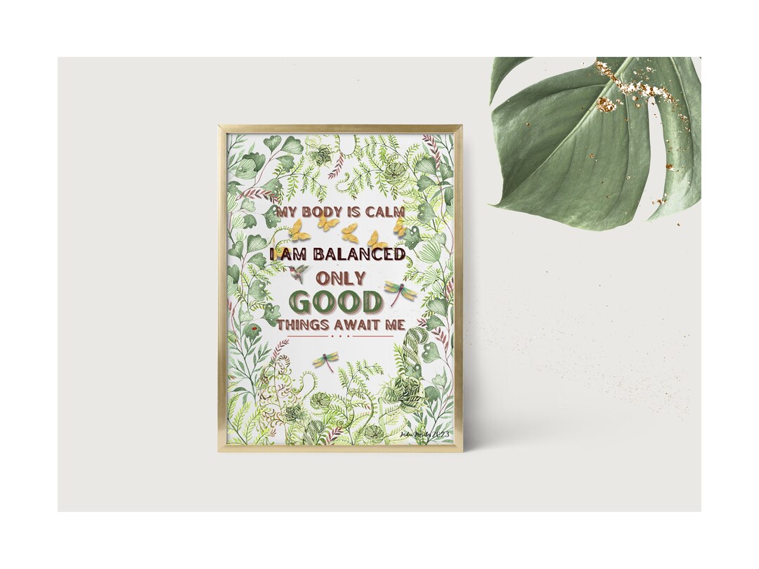 Affirmation ‘my Body is Calm’ Instant Download - Etsy