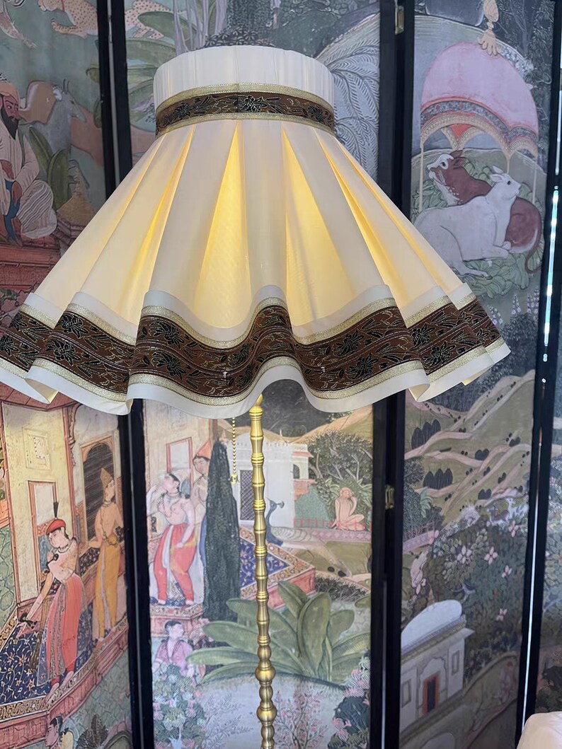 Large Pleated Skirt Lampshade for Floor Lampeuropean Style - Etsy