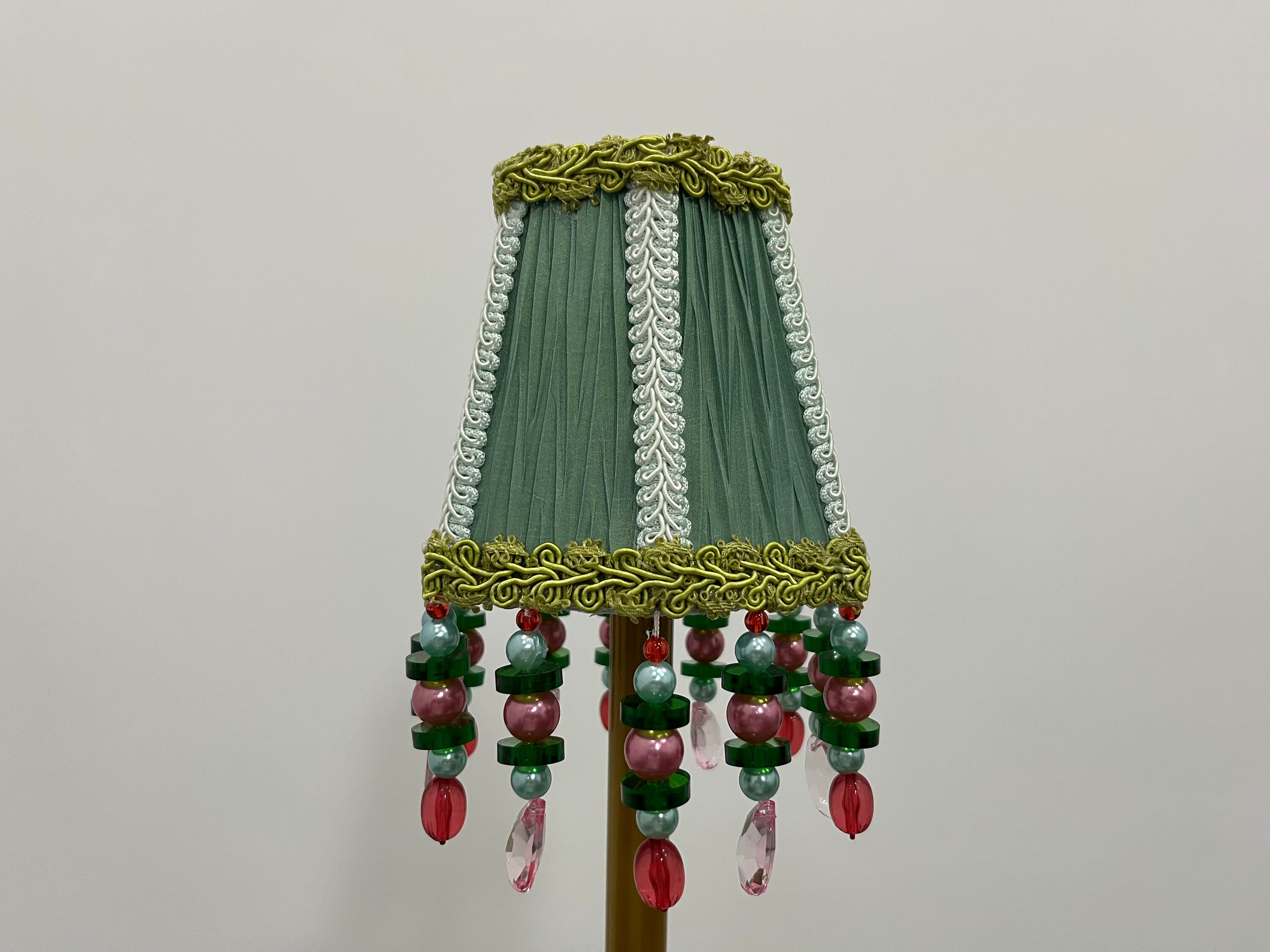 Small Vintage Green Beaded Lamp Shades .unique Lampshade - Etsy