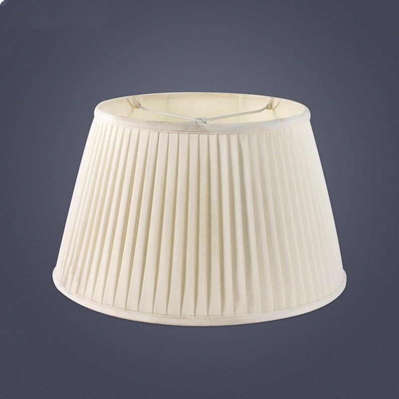 Large White Pleate Fabric Lamp Shades Simple Style - Etsy