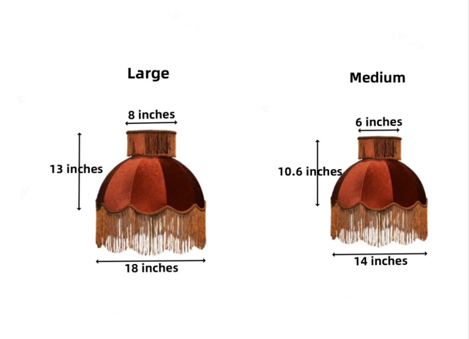 Vintage Velvet Fringe Lamp Shade , Victorian Lampshade for Table Lamp ...