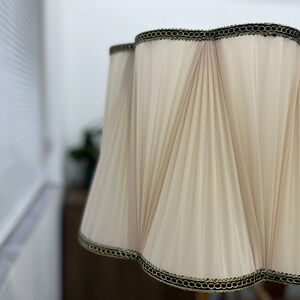 Handmade Silk Pleated Lamp Shades Cream Lampshade Pendant For Table