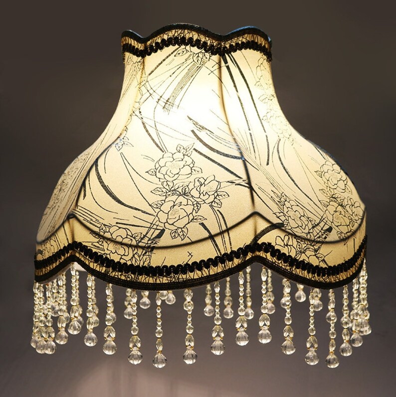 Large Cream Scallop Dome Lamp Shade Handmade Lamp Shades With - Etsy