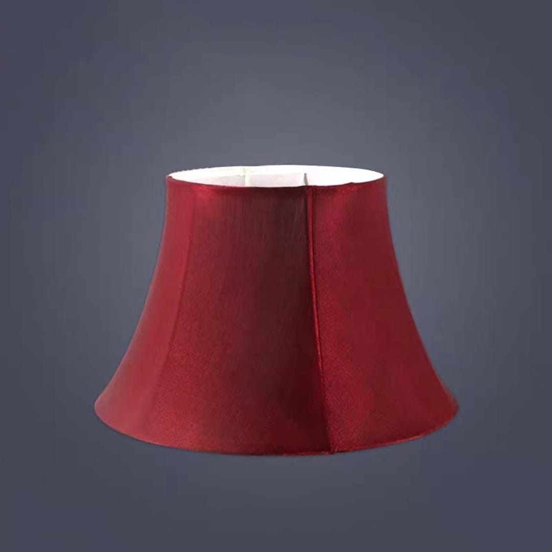 Wine Red Fabric Lamp Shades , Vintage Lampshade for Table Lamp , Retro ...