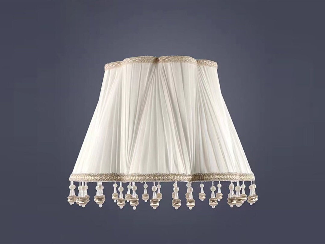 Large White Silk Lamp Shades Vintage Lampshades for Table - Etsy